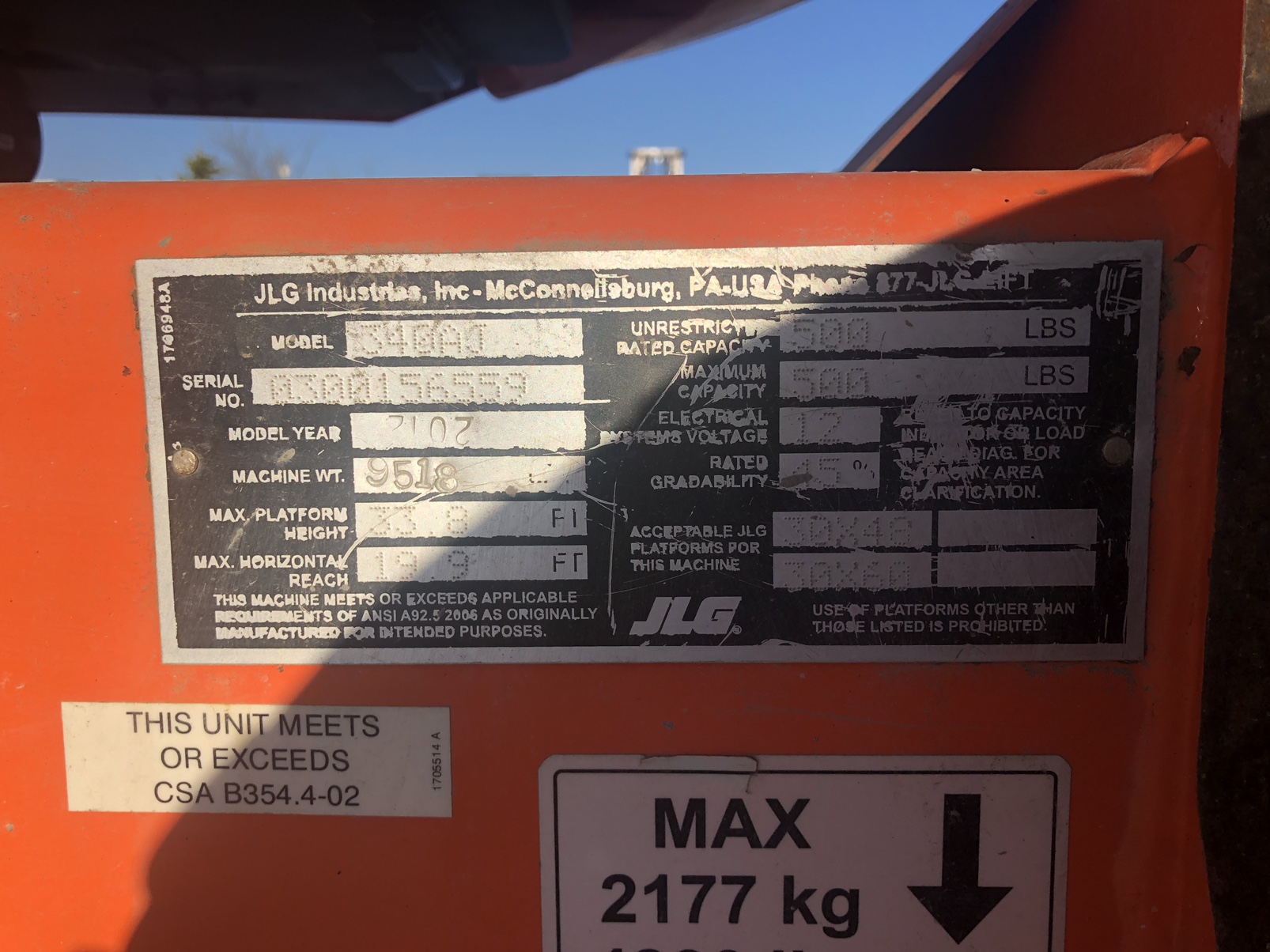 2012 JLG 340AJ ~ Stanmore Equipment Ltd.