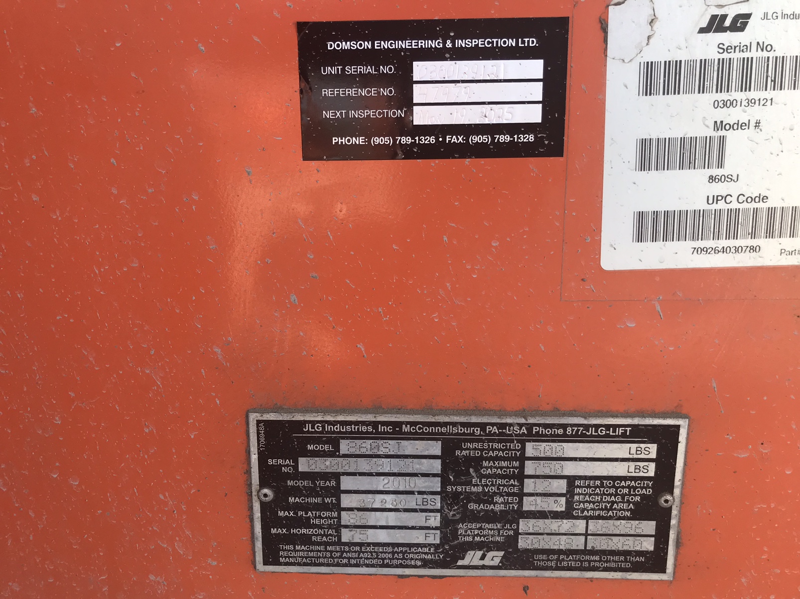 2010 JLG 860SJ - Stanmore Equipment Ltd.