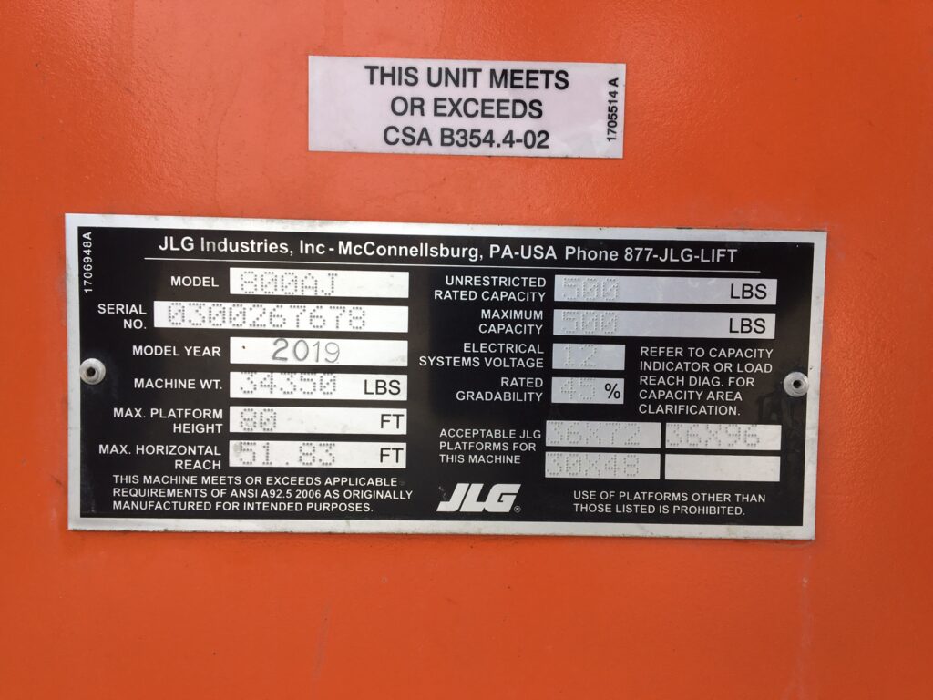 *2019 JLG 800AJ* - Stanmore Equipment Ltd.